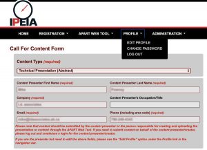 IPEIA - Call for Presentations